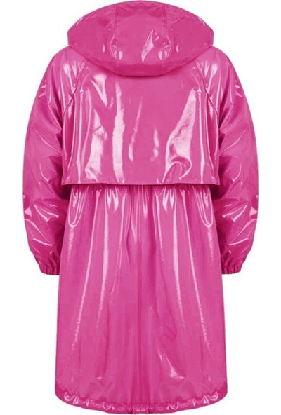 Exquise - Metalik Efekt Trençkot Fuşya