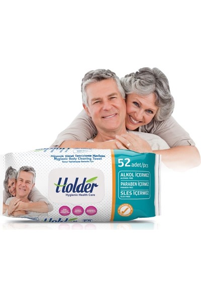 Holder Hijyenik Vücut Temizleme Havlusu 12 Paket X 52lı Ambalaj