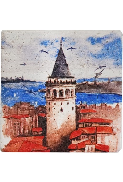 Anadolia Galata Suluboya Traverten Magnet Anadolia Galata Suluboya Traverten Magnet