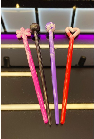 Bahels Kadın 4'lü Renkli Çubuk Topuz Tokası Seti Bahels Kadın 4'lü Renkli Çubuk Topuz Tokası Seti