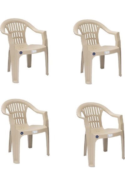 Sadık Plastik 4 Adet Milas Plastik Sandalye Kapiçino Sadık Plastik 4 Adet Milas Plastik Sandalye Kapiçino