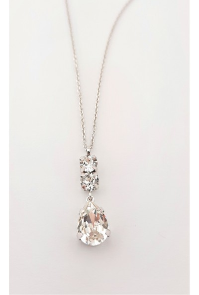 Besim Silver Swarovski Damla Kesim Taşlı Gümüş Kolye Besim Silver Swarovski Damla Kesim Taşlı Gümüş Kolye