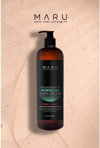 Maru Argan ve Keratin Moroccan Saç Bakım Kremi 750 ml Maru Argan ve Keratin Moroccan Saç Bakım Kremi 750 ml