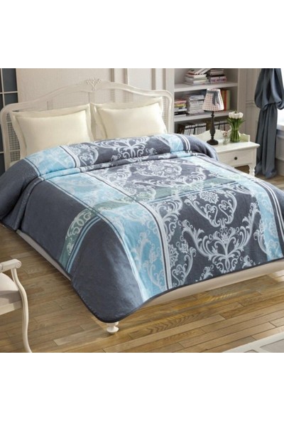 Taç Delani Çift Kişilik Battaniye Gri 220*240
