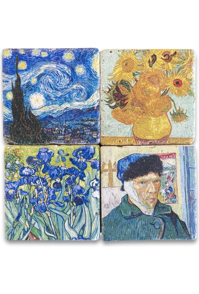 Anadolia Van Gogh Eserleri 4'lü Magnet Seti 5x5 cm Anadolia Van Gogh Eserleri 4'lü Magnet Seti 5x5 cm