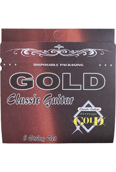 Gold Klasik Gitar Teli 2 Adet Pena ve 1 Adet Anahtarlık Yeni Seri Yeni Ambalaj