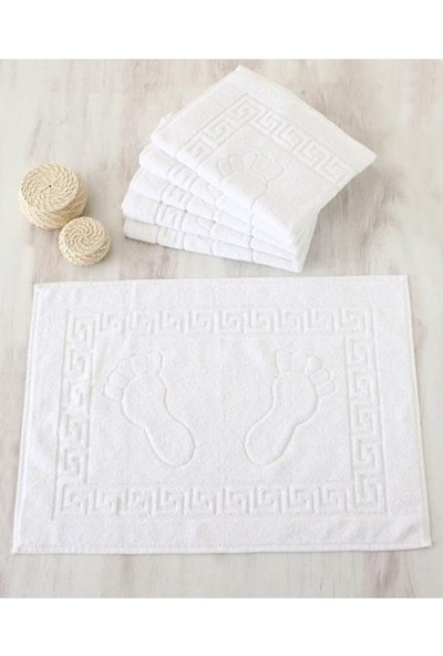 Rose Home Beyaz Ayak Havlusu Paspas Pamuk Yüksek Gramajlı Rose Home Beyaz Ayak Havlusu Paspas Pamuk Yüksek Gramajlı