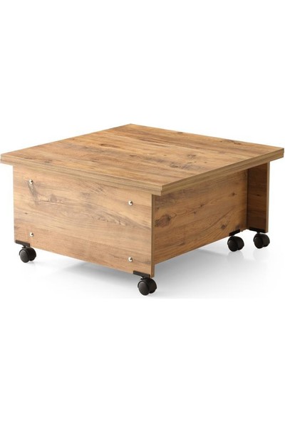 Ekonomik Akıllı Sihirli Tekerlekli Orta Sehpa 75x75 cm Ekonomik Akıllı Sihirli Tekerlekli Orta Sehpa 75x75 cm