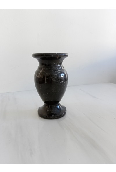 Hsn Mermer Siyah Vazo