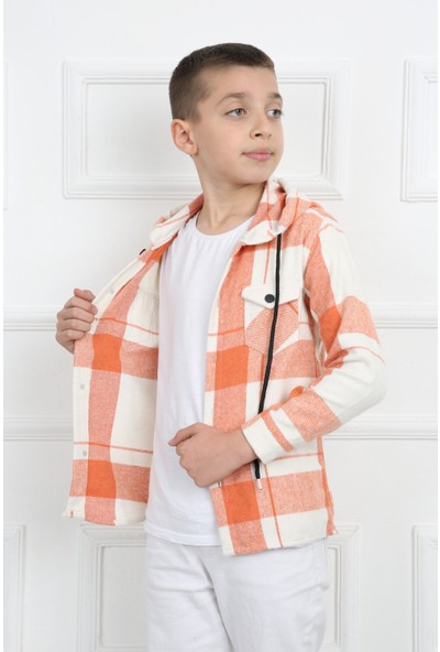 Zuez Kids Çocuk Kapüşonlu Oduncu Gömlek Zuez Kids Çocuk Kapüşonlu Oduncu Gömlek