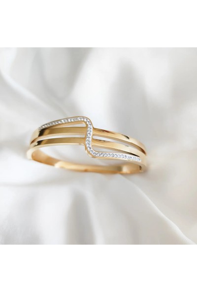 Swell Bileklik Çelik Üzeri Altın Kaplama Zirkon Taşlı Z Model Gold Altın Kaplama Bileklik Swell Bileklik Çelik Üzeri Altın Kaplama Zirkon Taşlı Z Model Gold Altın Kaplama Bileklik