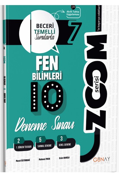 Gün&Ay Yayınları 7. Sınıf Zoom Fen Bilimleri 10'lu Branş Deneme
