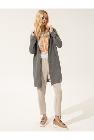 Pierre Cardin Gri Melanj Standart Fit Sweatshirt 50247788-VR086 Pierre Cardin Gri Melanj Standart Fit Sweatshirt 50247788-VR086