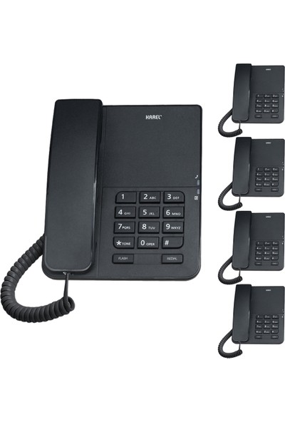 Karel TM140 Siyah Analog Telefon 5'li Fırsat Paketi Karel TM140 Siyah Analog Telefon 5'li Fırsat Paketi