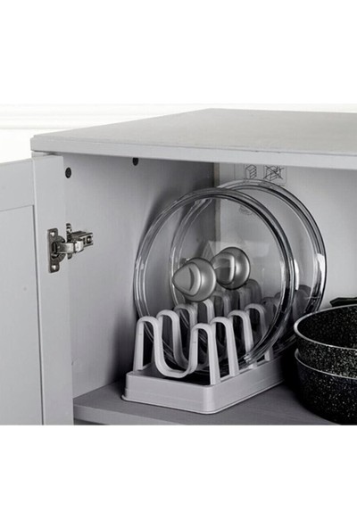 Bamovi Gondol 6 Bölmeli Dolap Içi Tencere Kapak Düzenleyici