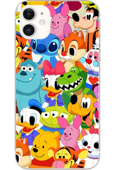 Spl Dizayn Apple iPhone 11 Çizgi Kahramanlar Tasarımlı Telefon Kılıfı