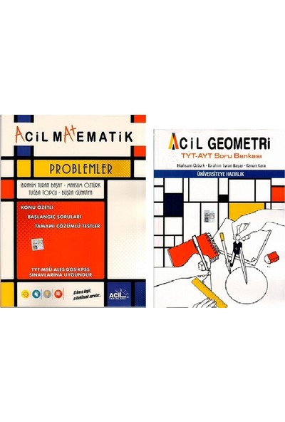 Acil YKS TYT AYT Soru Bankası Geometri - Acil TYT Problemler