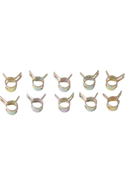 Sharplace 10X Bahar Klip Tüp Boru Hava Tüp Kelepçe Yakıt Hattı Silikon Vakum Hortumu 8mm (Yurt Dışından)