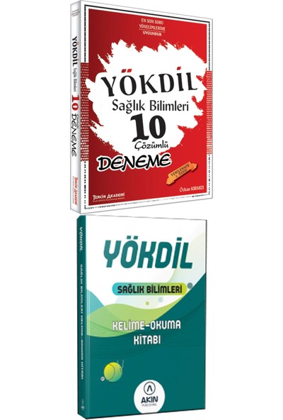 2022 Yökdil Sağlık Bilimleri Kelime Okuma Kitabı+Tercih Akademi Yökdil 10 Deneme 2022 Yökdil Sağlık Bilimleri Kelime Okuma Kitabı+Tercih Akademi Yökdil 10 Deneme