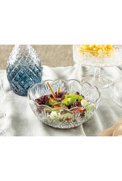English Home Pablo Cam Salata Kasesı 22 cm Şeffaf