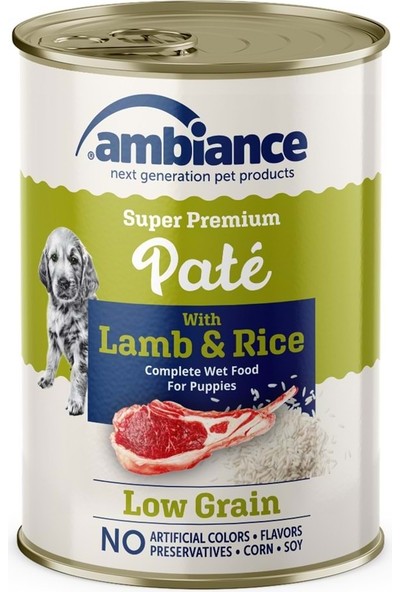 Ambiance Yavru (Puppies) Köpek Kuzu Pirinç Konserve 400 gr Ambiance Yavru (Puppies) Köpek Kuzu Pirinç Konserve 400 gr
