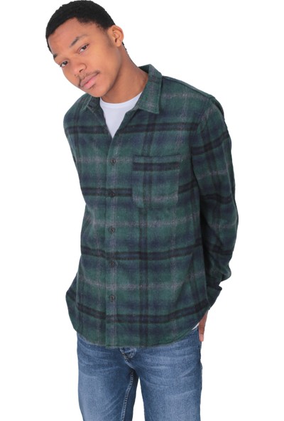 Five Pocket Erkek Oduncu Gömlek - Yeşil