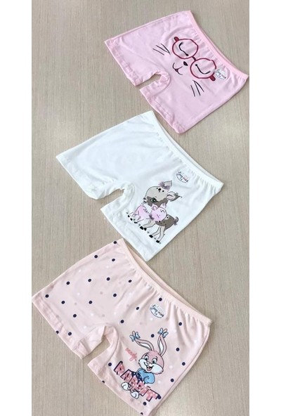 Yar Butik 3 Adet Renkli Baskılı Kız Çocuk Kilot