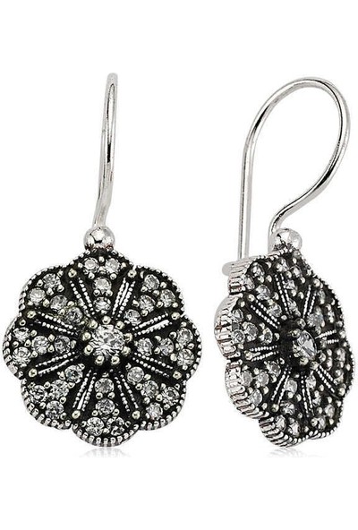 Gumush Gümüş Sallantılı Çiçek Küpe