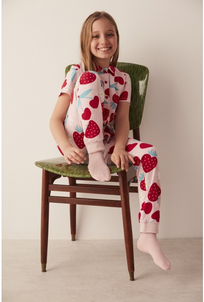 Penti Kız Çocuk Big Berry 2li Gömlek Pijama Takımı
