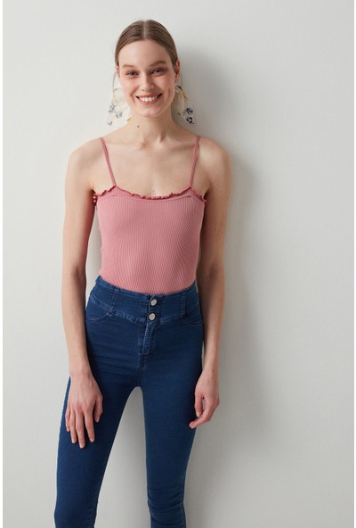 Penti Tozlu Gul Frill Detailed Bodysuit Penti Tozlu Gul Frill Detailed Bodysuit
