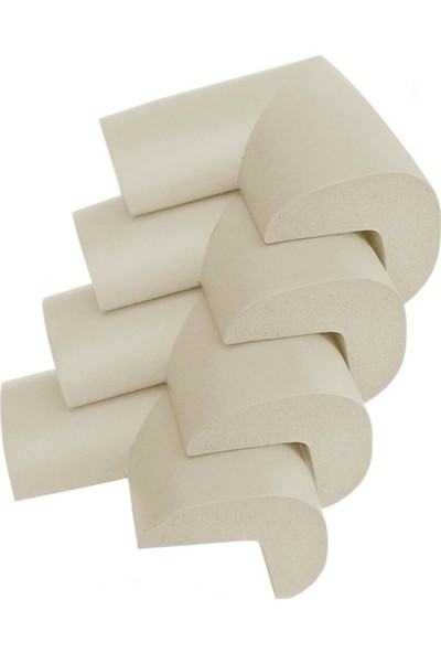 Epazzar Köşe Koruyucu Yastık Sünger 4lü Saf Kauçuk Masa Sehpa Kenar Köşe Koruyucu Çocuk Bebek Emniyet Koruma