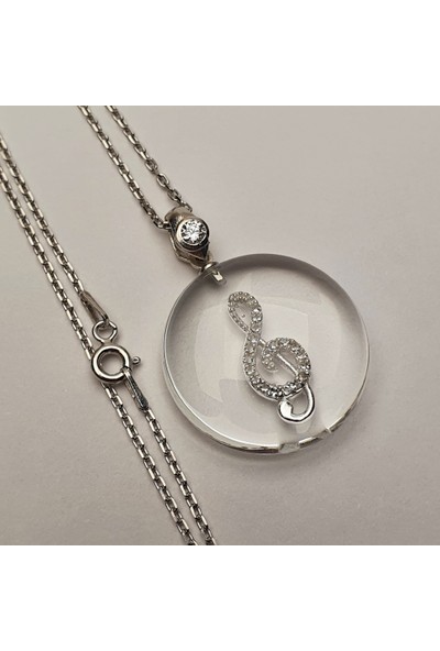 Nusnus ICENUS596 Gümüş Sol Anahtarı Kolye