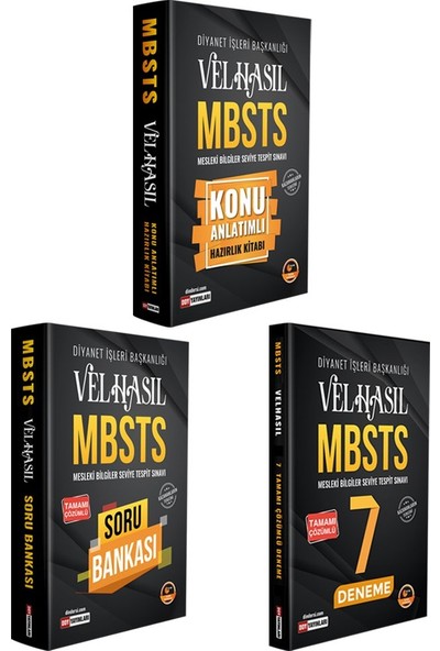 Ddy Yayınları Velhasıl MBSTS Tüm Kitaplar 3'lü Set