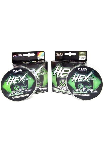 Fujin Hex Braid 8x 300MT Multicolor Pe Ip Misina 0,16 mm Fujin Hex Braid 8x 300MT Multicolor Pe Ip Misina 0,16 mm