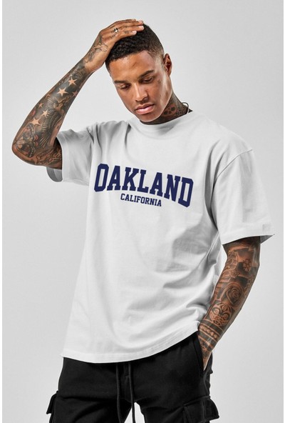 VBS Vibes Oversize Oakland Baskılı T-Shirt VBS Vibes Oversize Oakland Baskılı T-Shirt