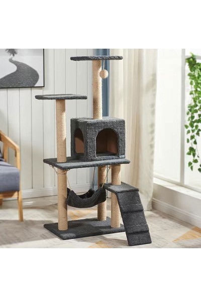 Petsi Palace Kedi Evi Tırmalama(Antrasit)