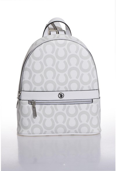 U.S. Polo Assn. US22102 Beyaz Gri - Beyaz Kadın Sırt Çanta