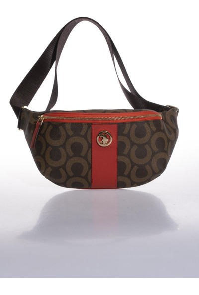 U.S. Polo Assn. US22121 Kahve - Nar Çiçeği - Kahve Kadın Bel Çantası