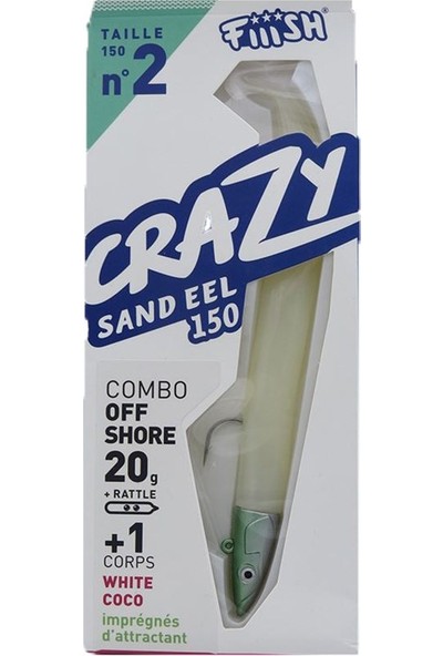 Fiiish Crazy Sandeel CSE150 CSE512 Combo Off Shore 20 gr - White Coco Fiiish Crazy Sandeel CSE150 CSE512 Combo Off Shore 20 gr - White Coco