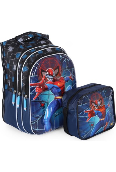 Masho Trend Kabartmalı Spiderman Çanta Beslenme Ilkokul Çantası Erkek Çocuk Çanta Örümcek Adam Çanta