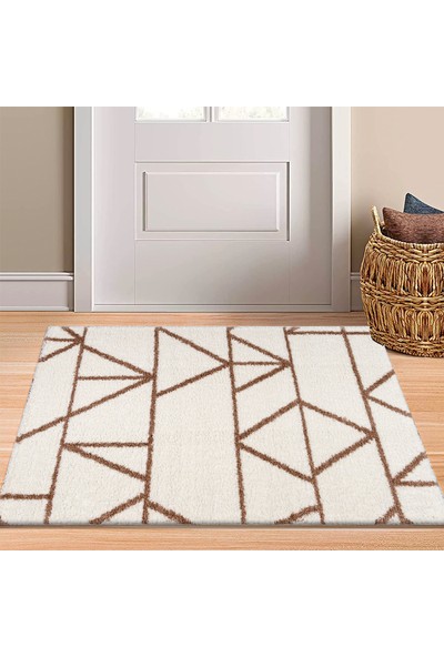 Konfor Halı Konfor Puffy Yumuşak Dokulu Shaggy Paspas 50X80