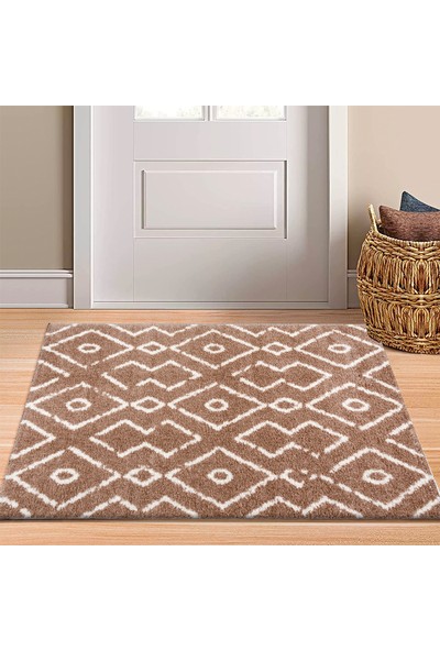 Konfor Halı Konfor Puffy Yumuşak Dokulu Shaggy Paspas 50X80