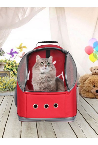 Tropheus Çanta Ufo Kedi ve Köpek Taşıma Çantası(Kırmızı)