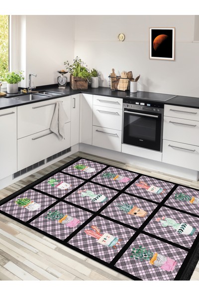 Mars Halı Olivia Yıkanabilir Dijital Baskılı Kaymaz Tabanlı Mutfak Halısı