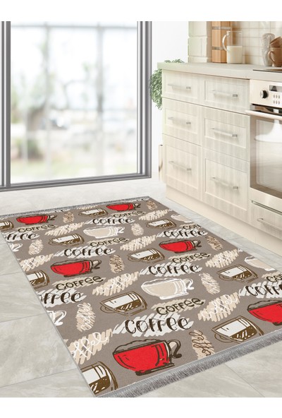 Mars Halı Olivia Yıkanabilir Dijital Baskılı Kaymaz Tabanlı Mutfak Halısı