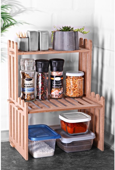 Kitchen Life 2 Katlı Ahşap Mutfak Banyo Rafı - Çok Amaçlı: 2 Katlı Çiçeklik Düzenleyici Organizer Kitaplık Kitchen Life 2 Katlı Ahşap Mutfak Banyo Rafı - Çok Amaçlı: 2 Katlı Çiçeklik Düzenleyici Organizer Kitaplık