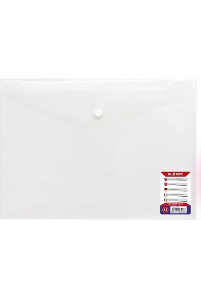 Globox A4 Çıtçıtlı Dosya Şeffaf Beyaz (5li Paket) Globox A4 Çıtçıtlı Dosya Şeffaf Beyaz (5li Paket)