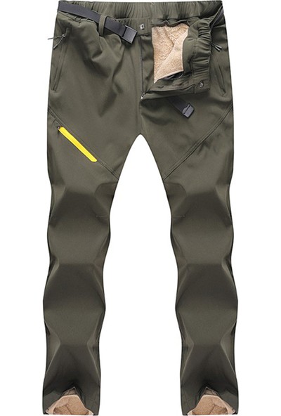 Farfi Erkek Kadın Sonbahar Kış Faux Polar Su Geçirmez Pantolon Trekking Kamp Pantolon