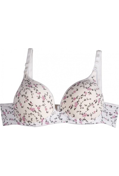 First Plus Moda Çizgi Çiçek Desenli Destekli Sütyen B Kap 173 First Plus Moda Çizgi Çiçek Desenli Destekli Sütyen B Kap 173