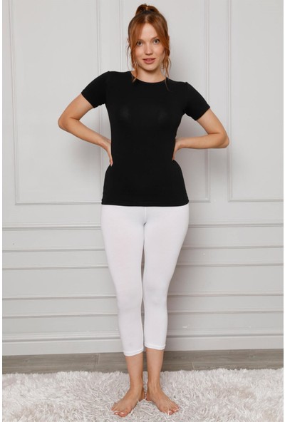 First Plus Moda Çizgi Penye Likralı Diz Altı Tayt 5873P First Plus Moda Çizgi Penye Likralı Diz Altı Tayt 5873P